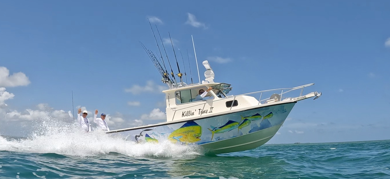 Killin Time II 5000 on plane with wrap | Dolphinfish Research Program ...
